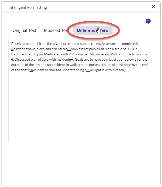 Voice: Intelligent Formatting