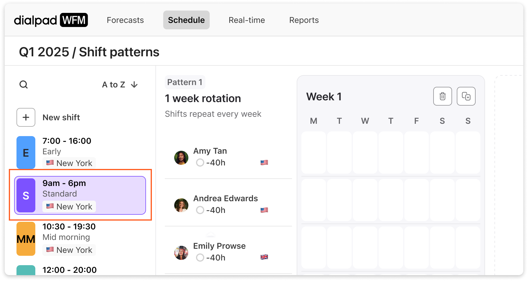 Create a Shift Plan