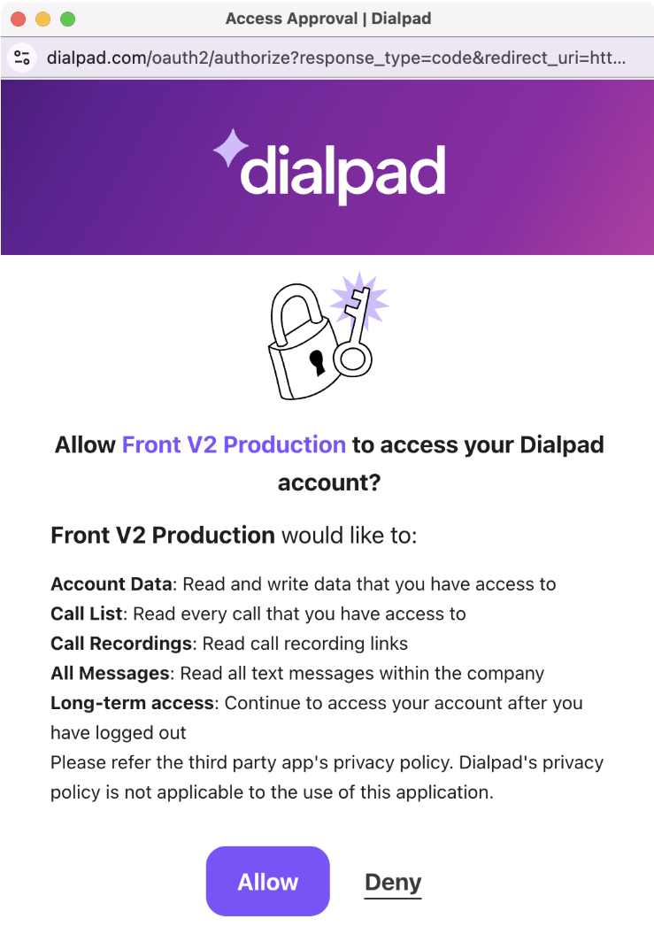 Dialpad + Front
