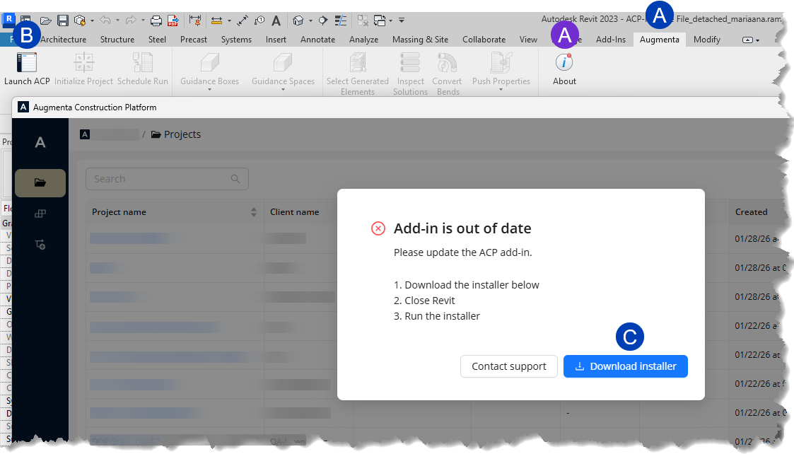 Updating the ACP Revit Add-In