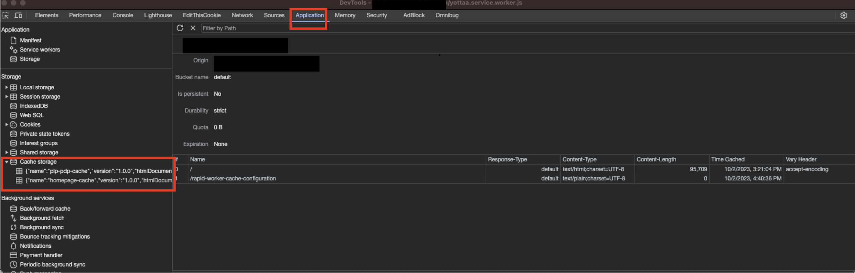 How to cache static objects such as images?