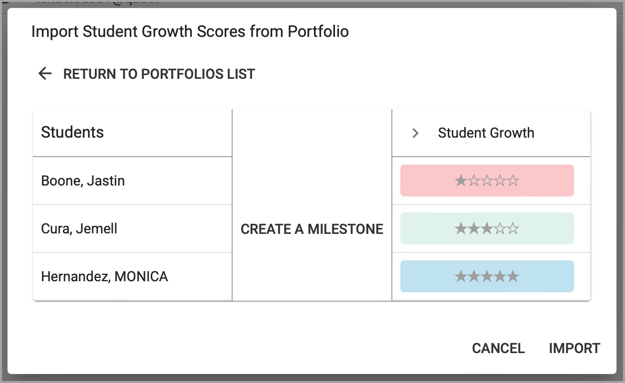 Manage Student Growth