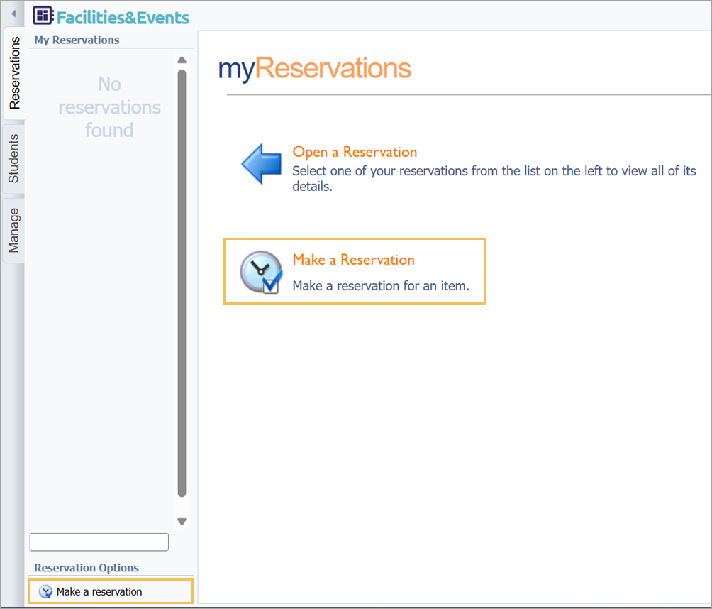 Make a Reservation