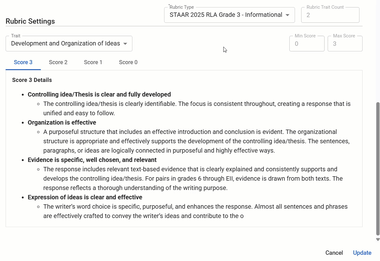 Using AI Scoring as a Teacher (for Texas Districts)